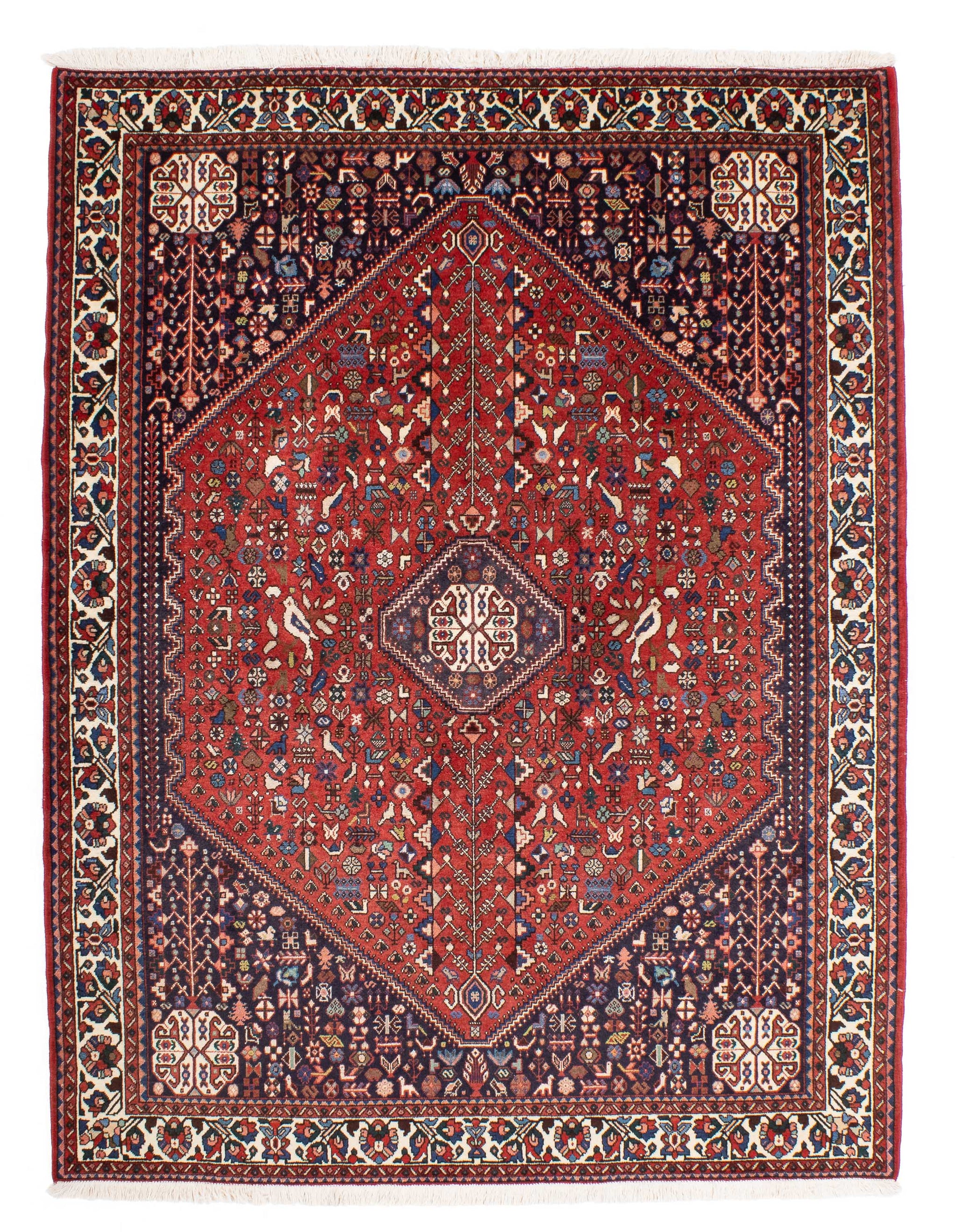 Vintage Persian Abadeh Rug 5'2 x 6'9