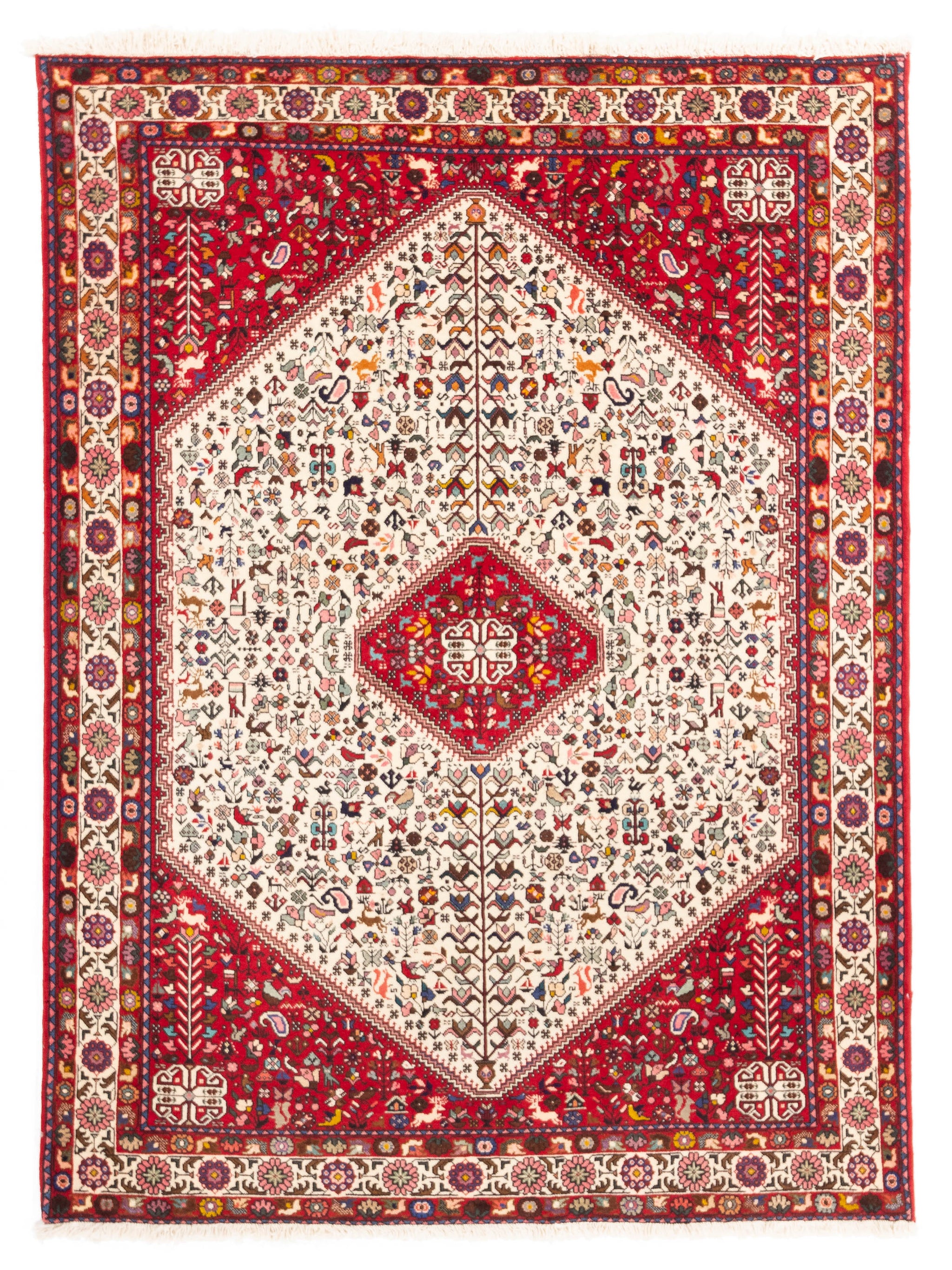 Vintage Persian Abadeh Rug 5'0 x 6'8